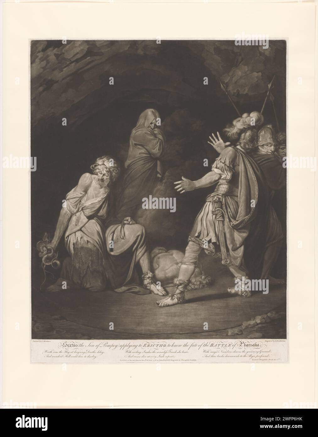 Sextus Pompeus consults Erictho about the Battle of Pharsalus, Robert ...