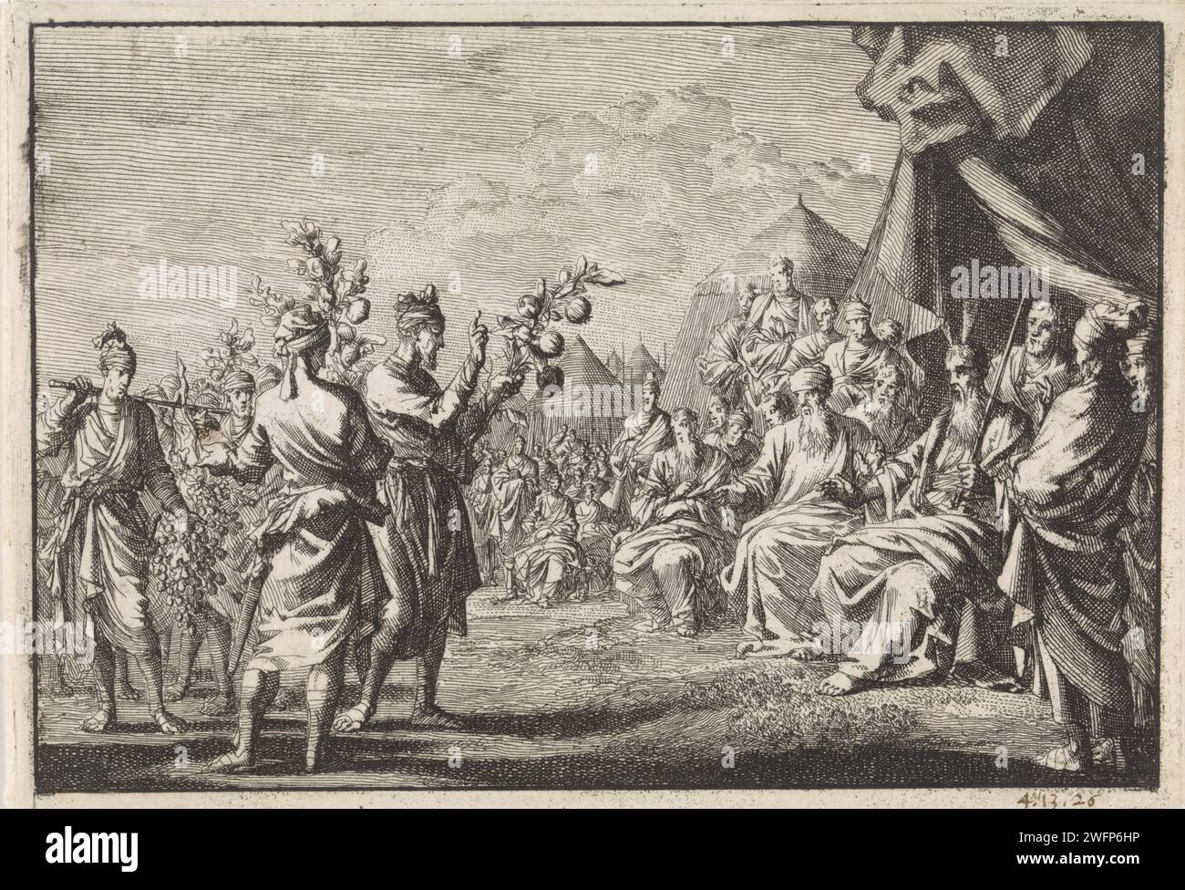 Return of the scouts from Canaan, Jan Luyken, 1703 print Print Maker ...