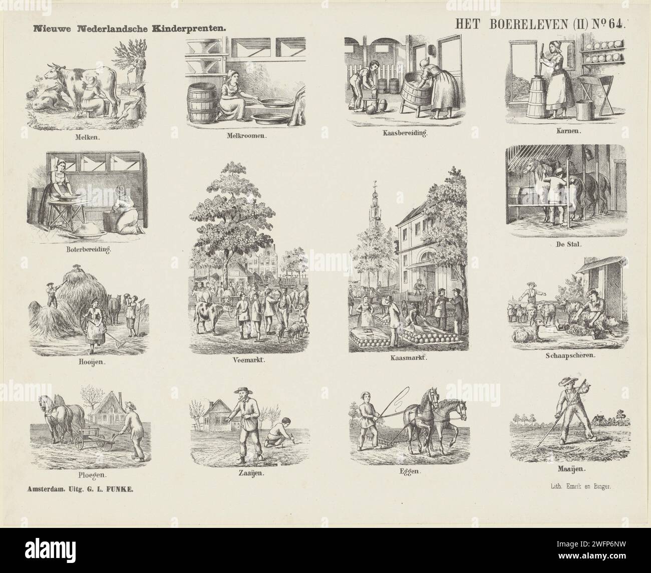 The Boereleven (II), 1865 - 1875 print Leaf with 14 performances of ...