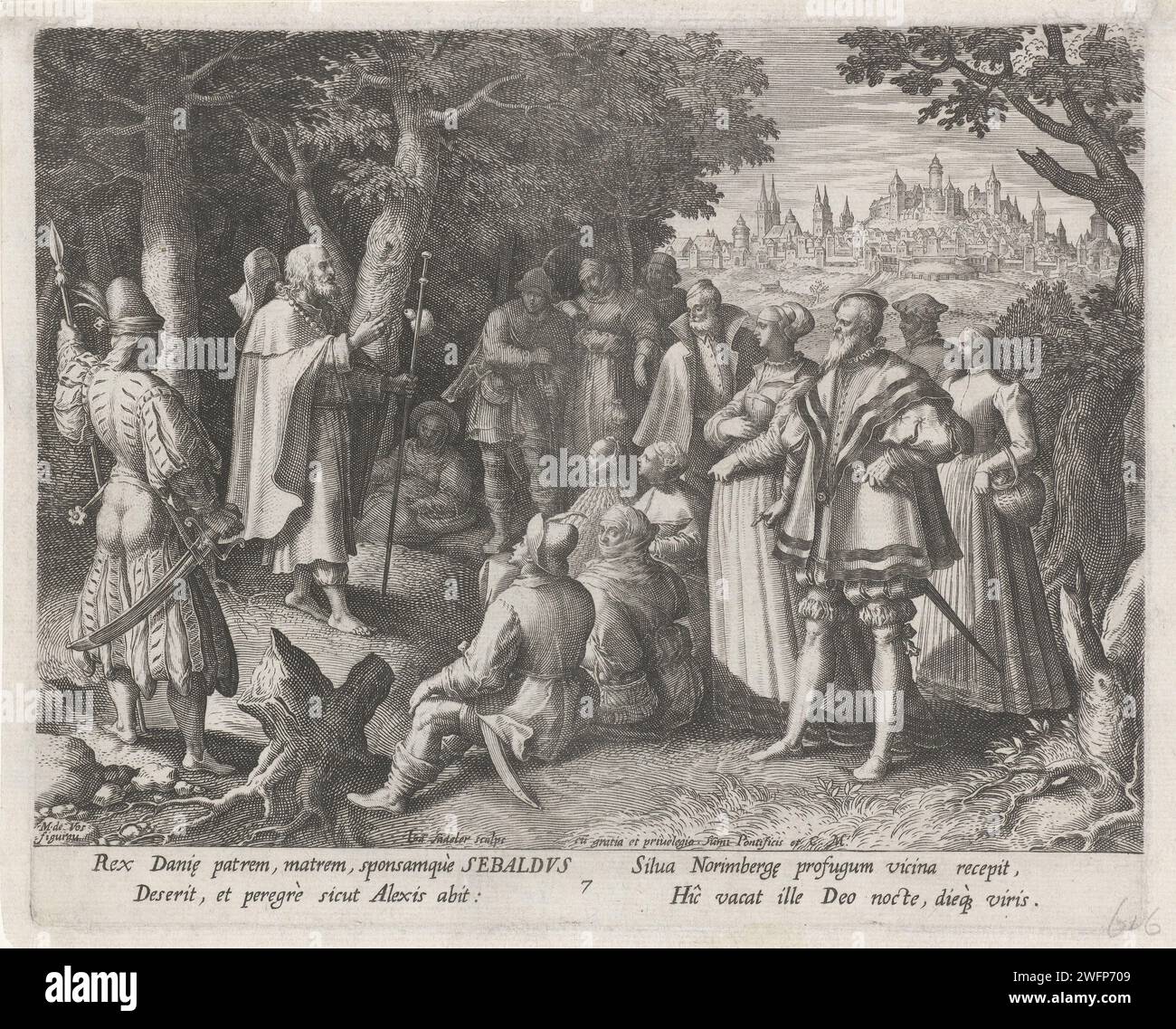 Saint Sebaldus van Nuremberg as hermit, Johann Sadeler (I), After ...