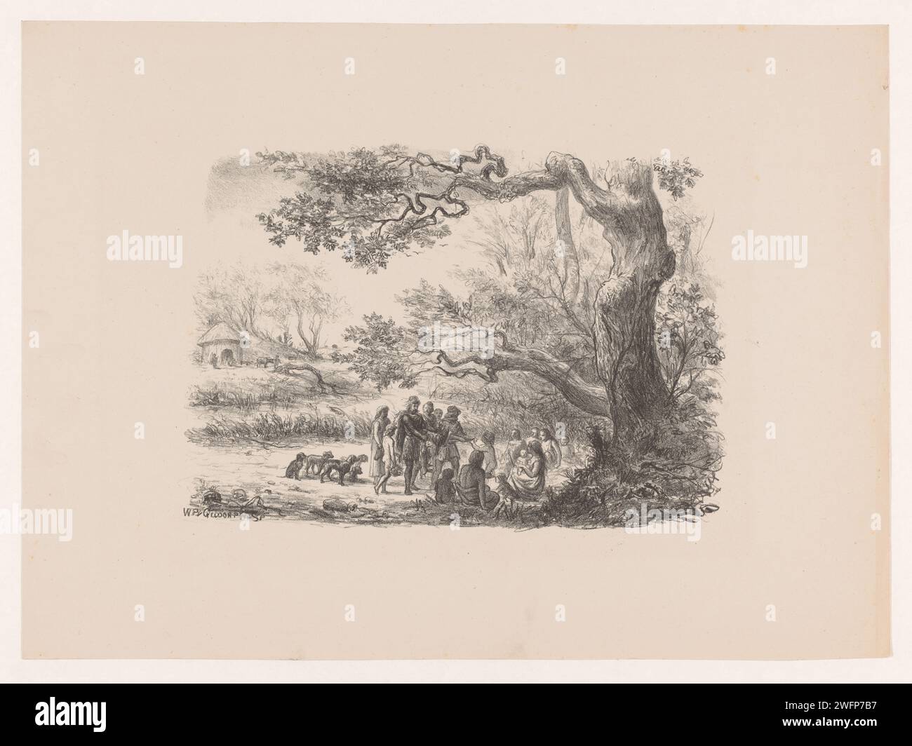 Return from the hunt, Wilhelmus Petrus van Geldorp, 1873 print There is ...