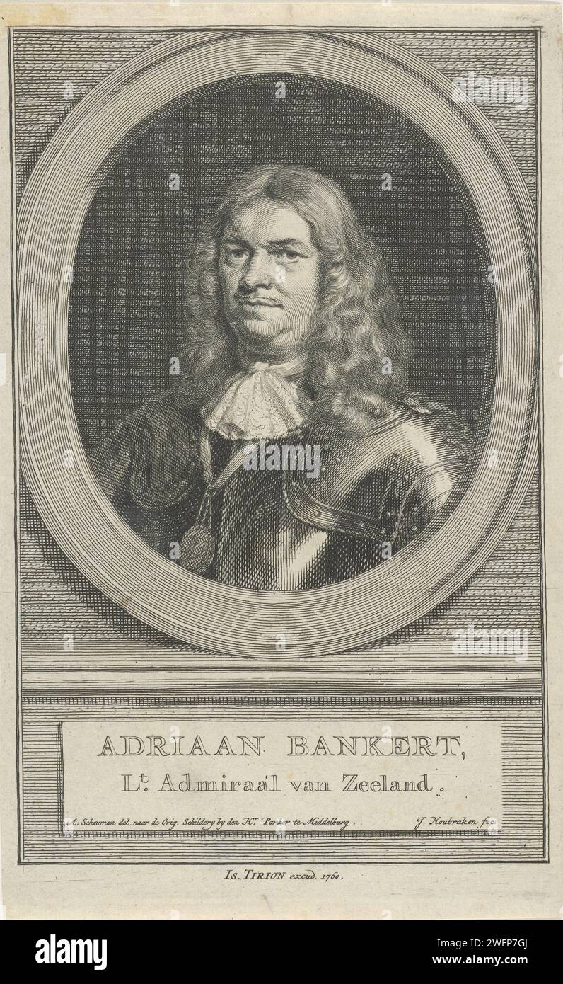 Portrait of Adriaen Banckert, Jacob Houbraken, After Aert Schouman ...