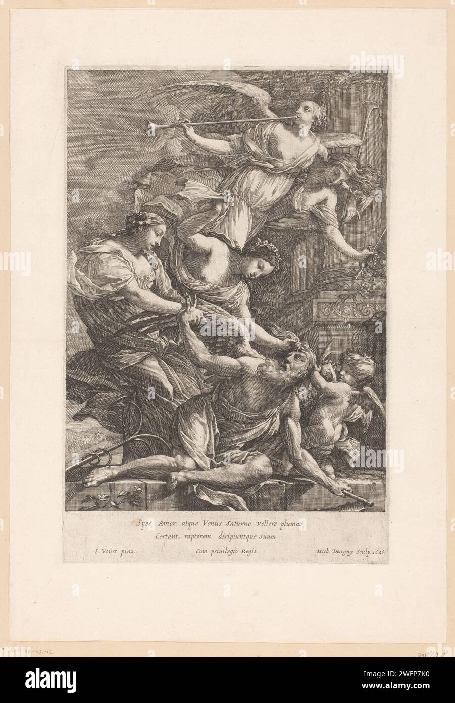 Time Covered by Amor, Venus and De Hoop, Michel Dorigny, After Simon ...