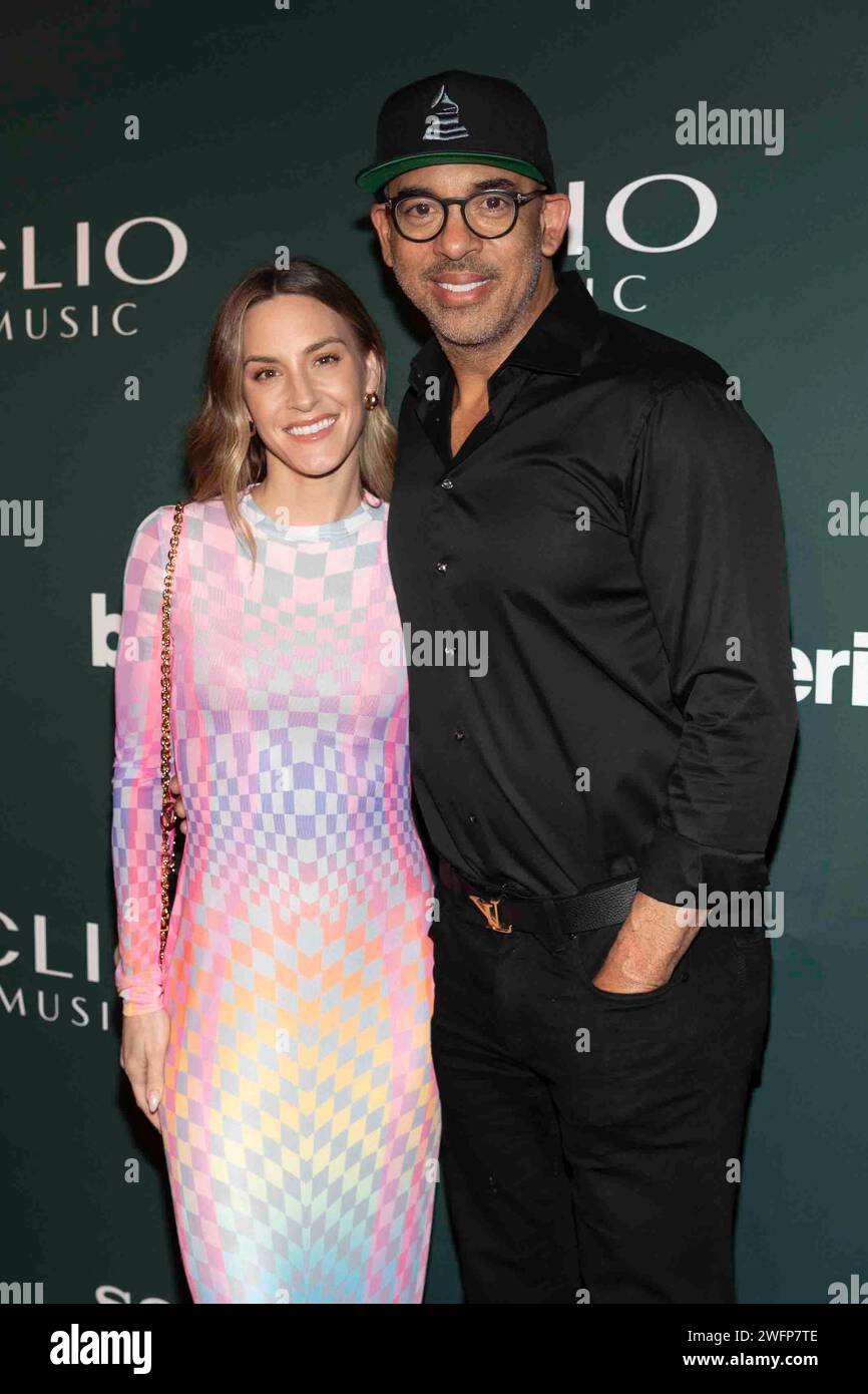 Los Angeles, USA. 31st Jan, 2024. Britt Burton and Harvey Mason Jr ...