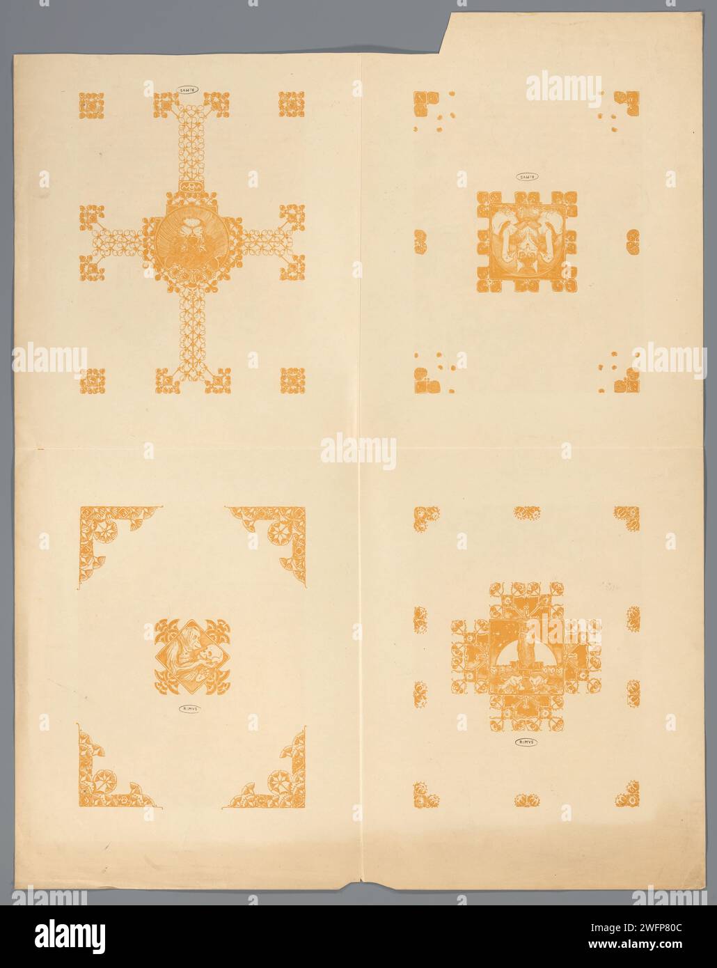 Back of four pages for: Stijn Streuvel, Reinaert de Vos, 1910, Bernard ...