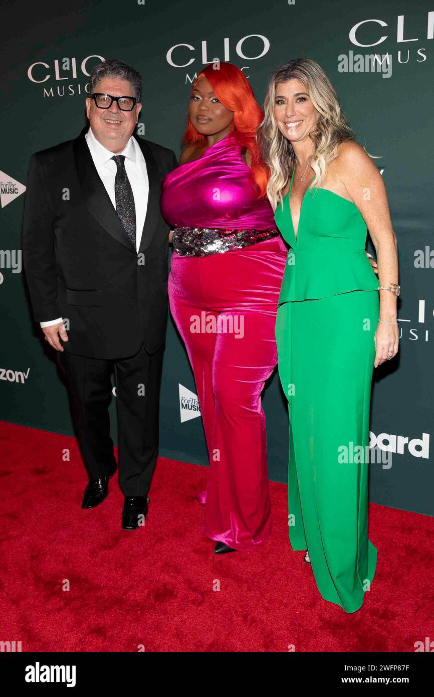 Los Angeles, USA. 31st Jan, 2024. Michael Kauffman, Lu Kala and Nicole ...