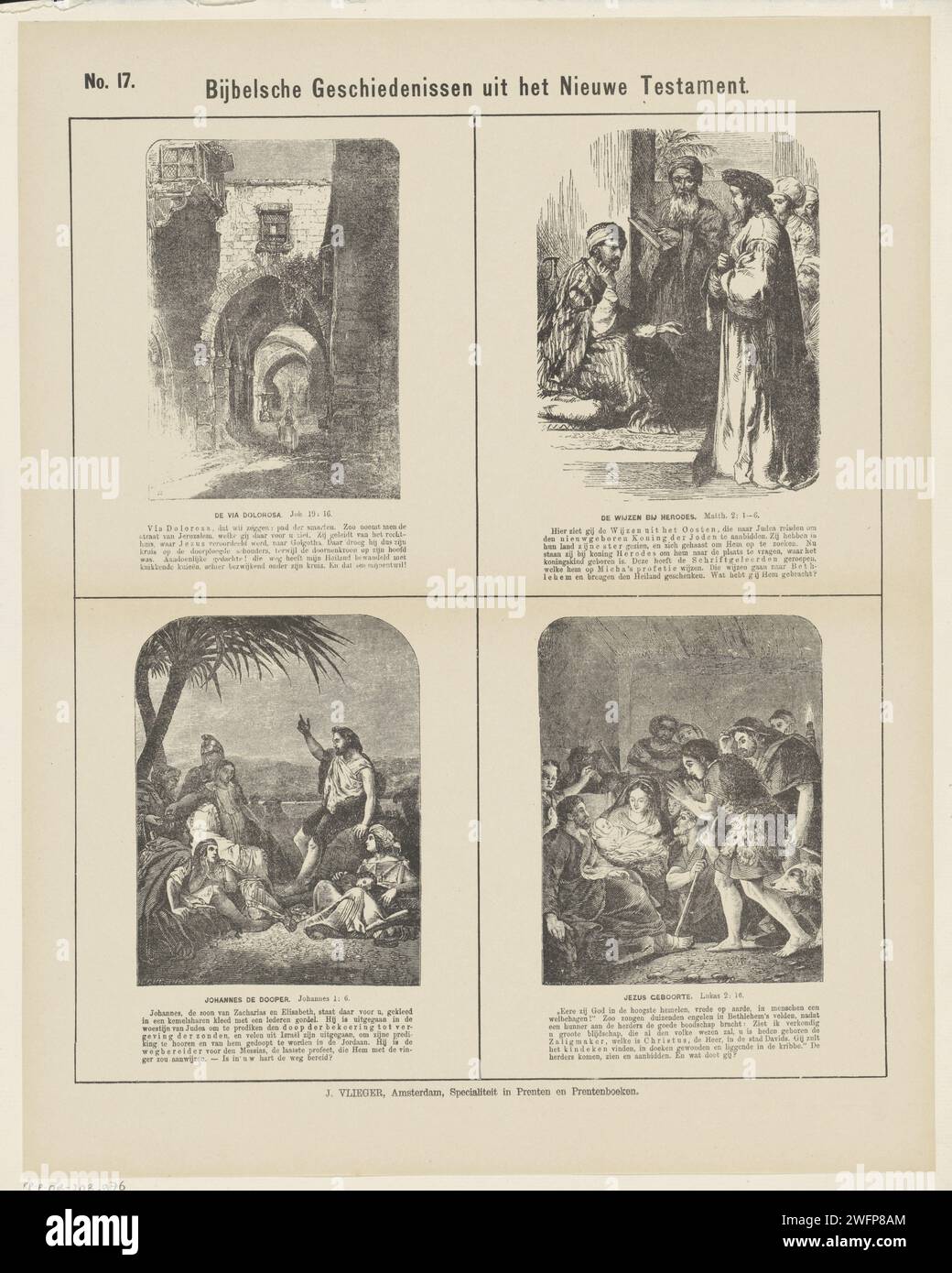 Biblical histories from the Old Testament, 1871 - 1908 print Leaf with ...