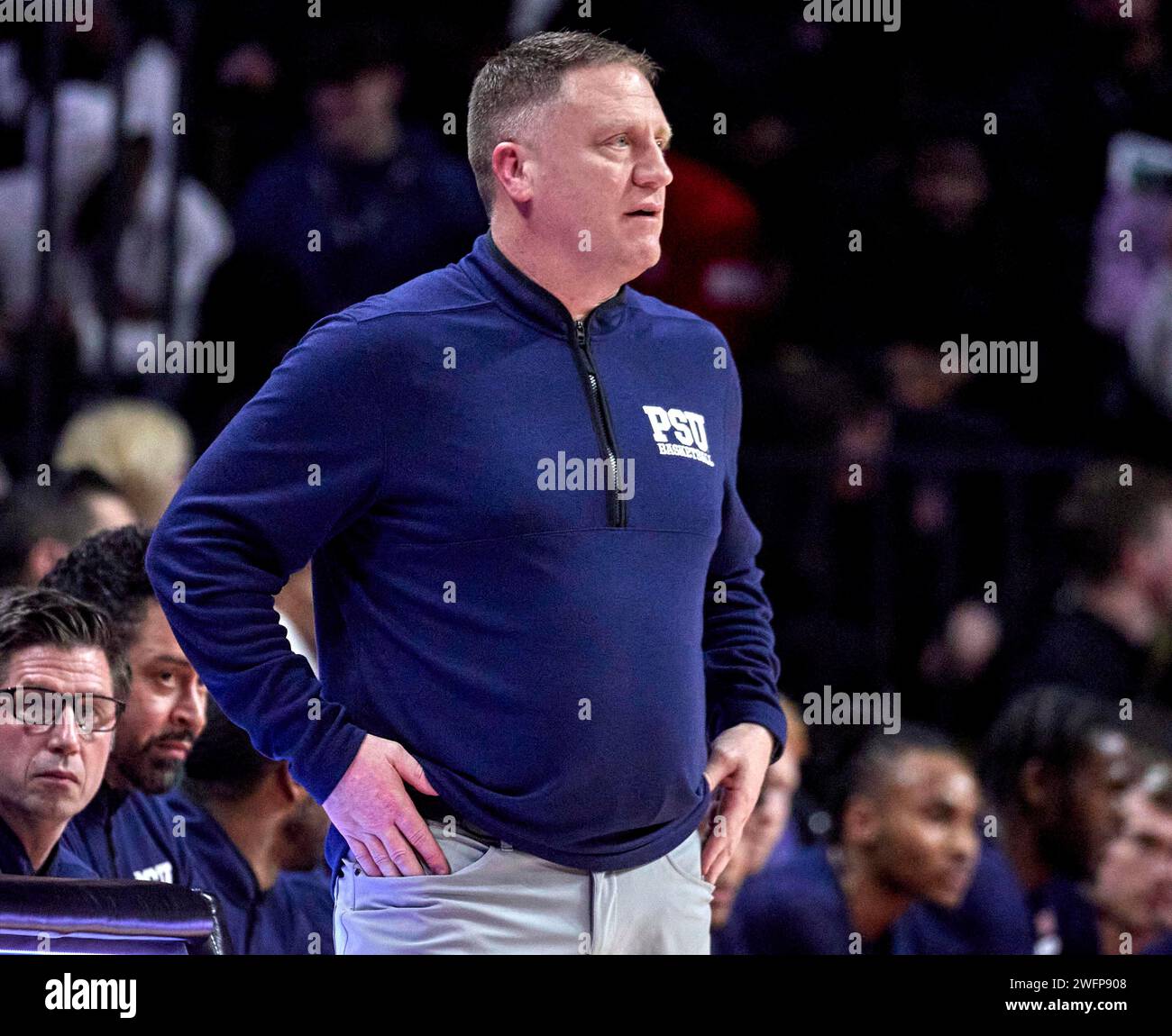 Penn state head coach Mike Rhoades against the Rutgers Scarlet Knights ...