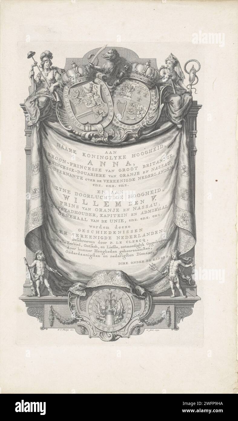 Weapons of Willem V, Prince of Oranje-Nassau, and Anna van Hannover ...