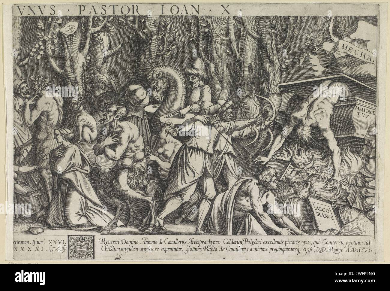 Allegory over the victory of the Christian faith (right part), Giovanni ...