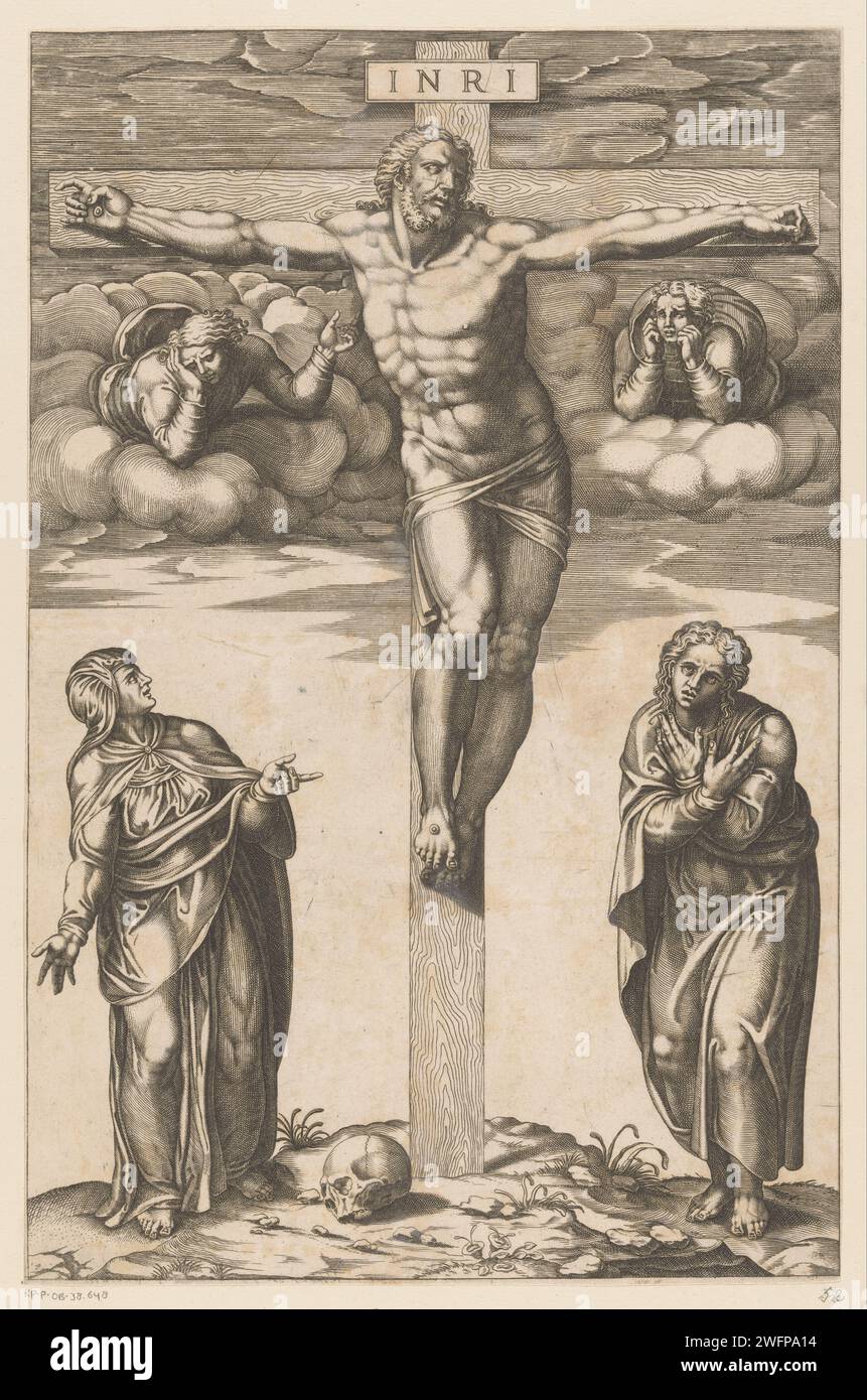 Kruisiging van Christus, anonymous, after Michelangelo, in or after 1485 - in or after 1564 ...
