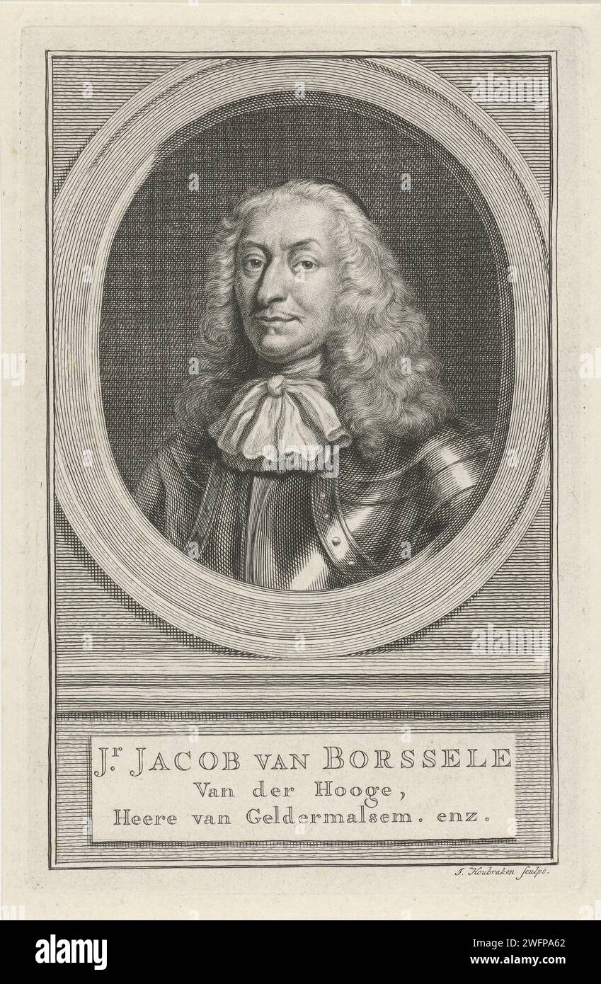 Portrait of Jacob van Borssele, Jacob Houbraken, 1708 - 1780 print Bust ...