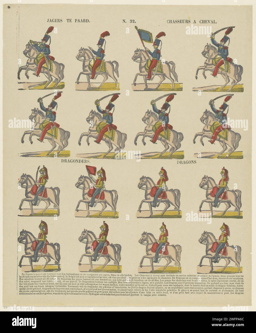 Hunters on horseback / chausseurs a cheval / dragoons / dragons, 1833 ...