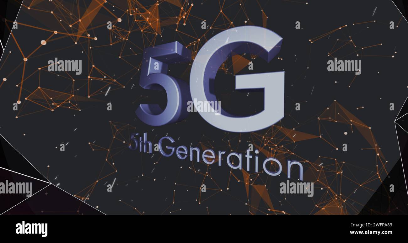 5g text animation over computer hi-res stock photography and images - Alamy