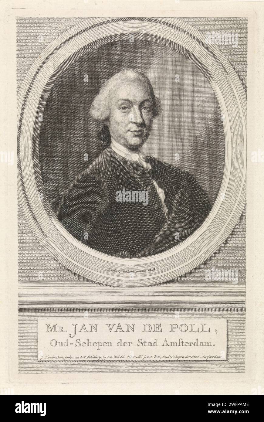 Portrait of Jan van de Poll, Jacob Houbraken, after Jan Maurits ...