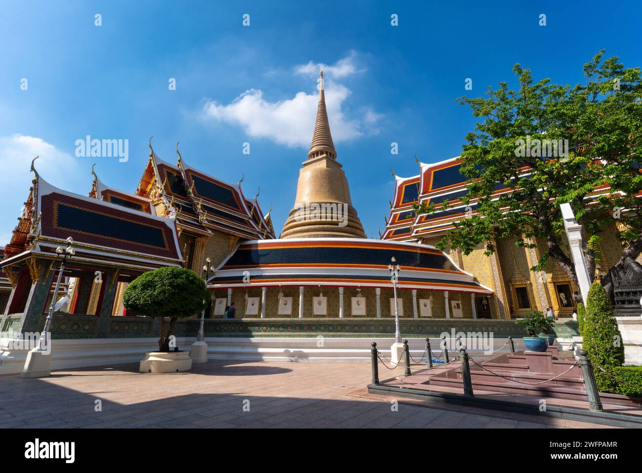 Bangkok, Thailand - Dec 5, 2023: On the grounds of Wat Ratchabophit ...