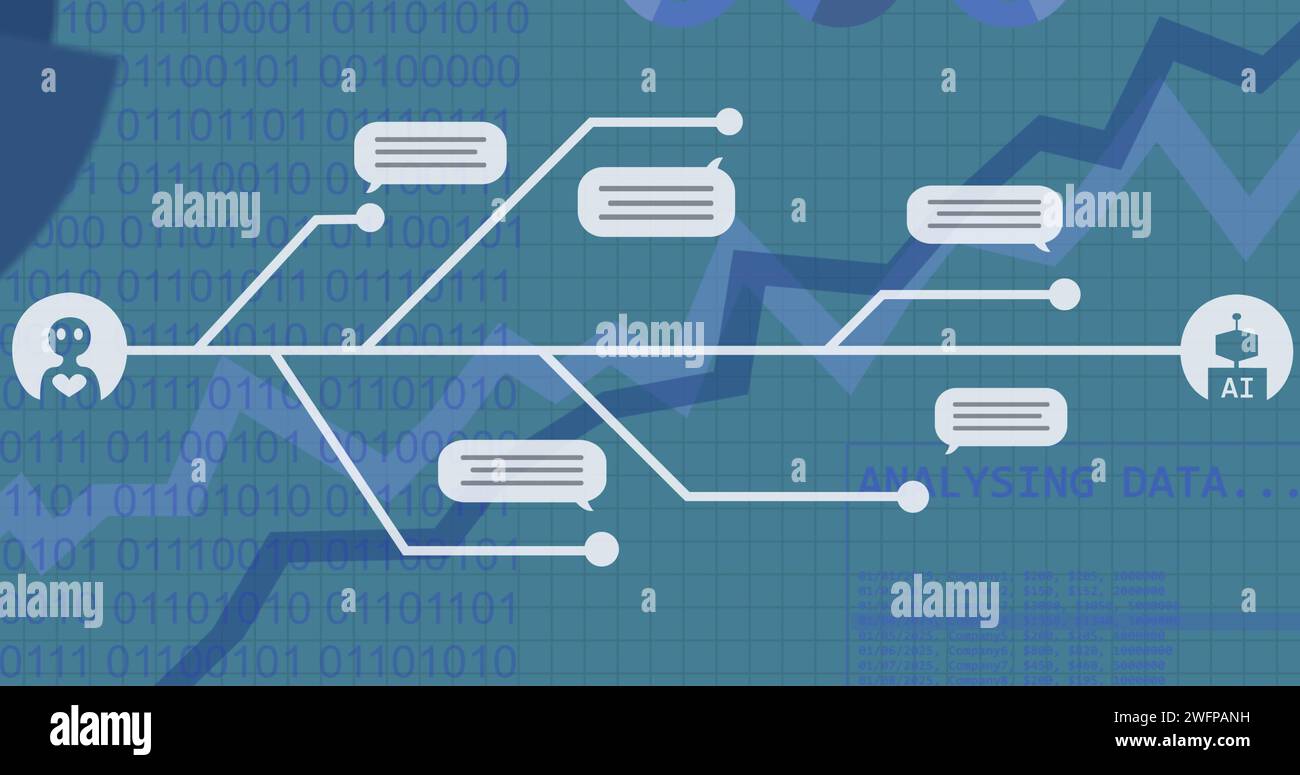 Image of ai data processing with ai icons Stock Photo - Alamy
