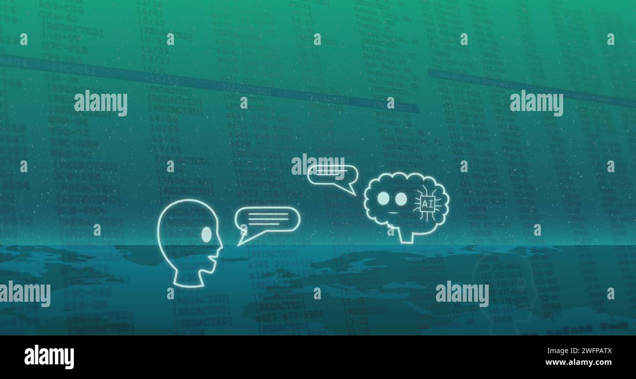 Image of ai data processing with ai icons Stock Photo - Alamy