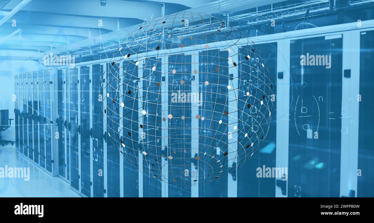 Animation computer servers over earth hi-res stock photography and images - Alamy
