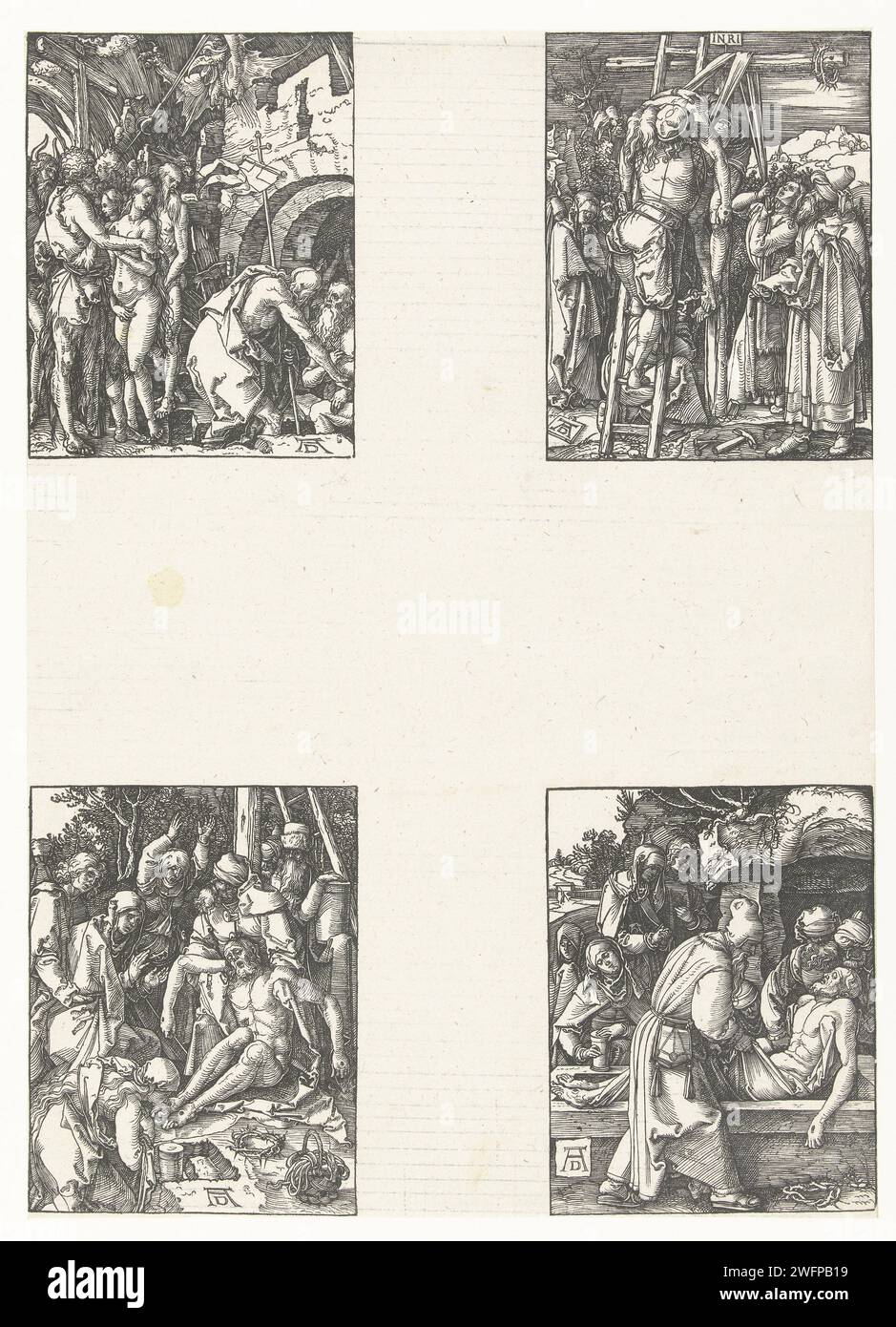 Descent into the pre -borter, intersection, inhumination, burial, Albrecht Dürer, 1509 - 1510 ...