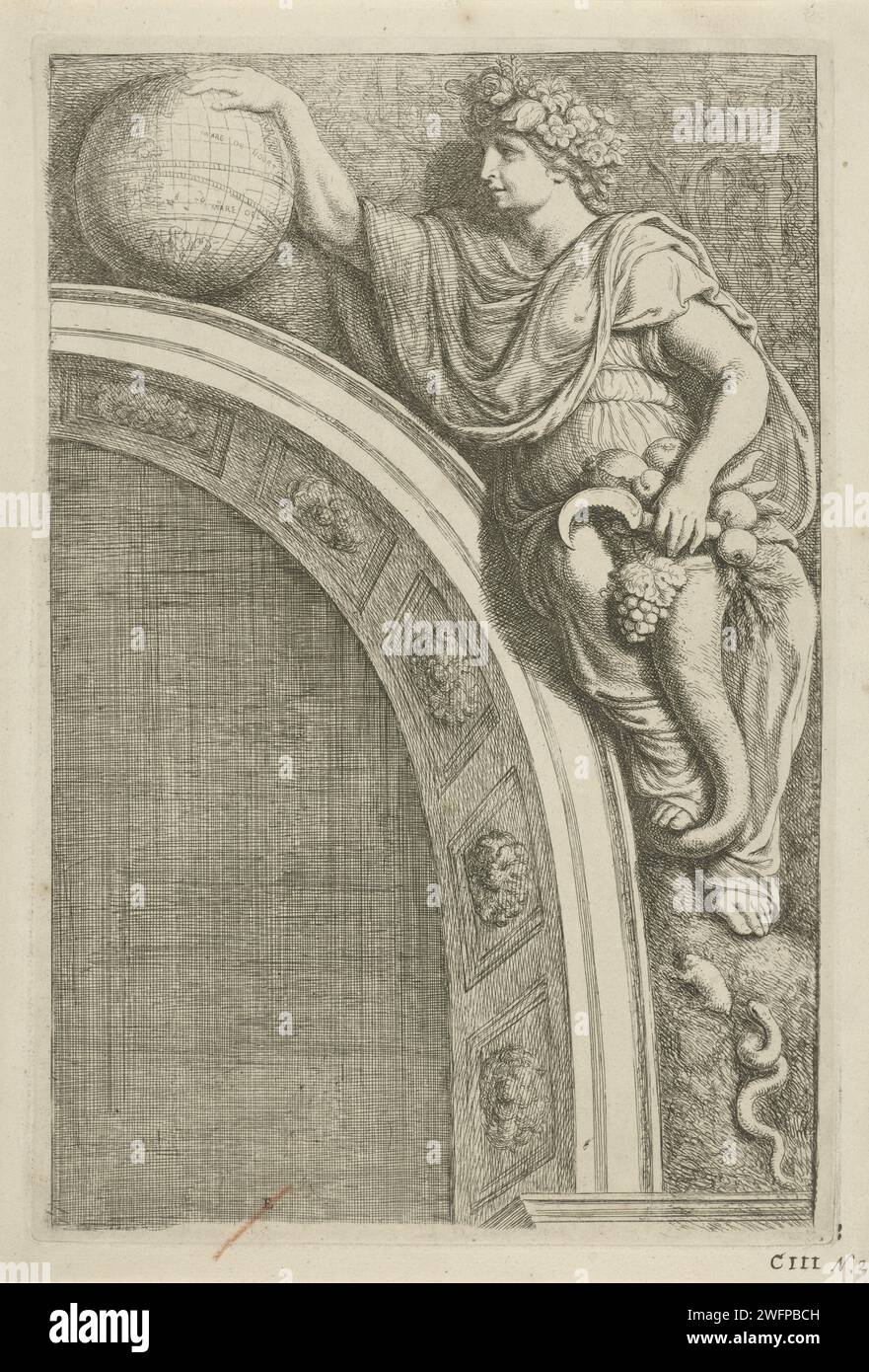 Relief with personification of the Earth element above arch on the west ...