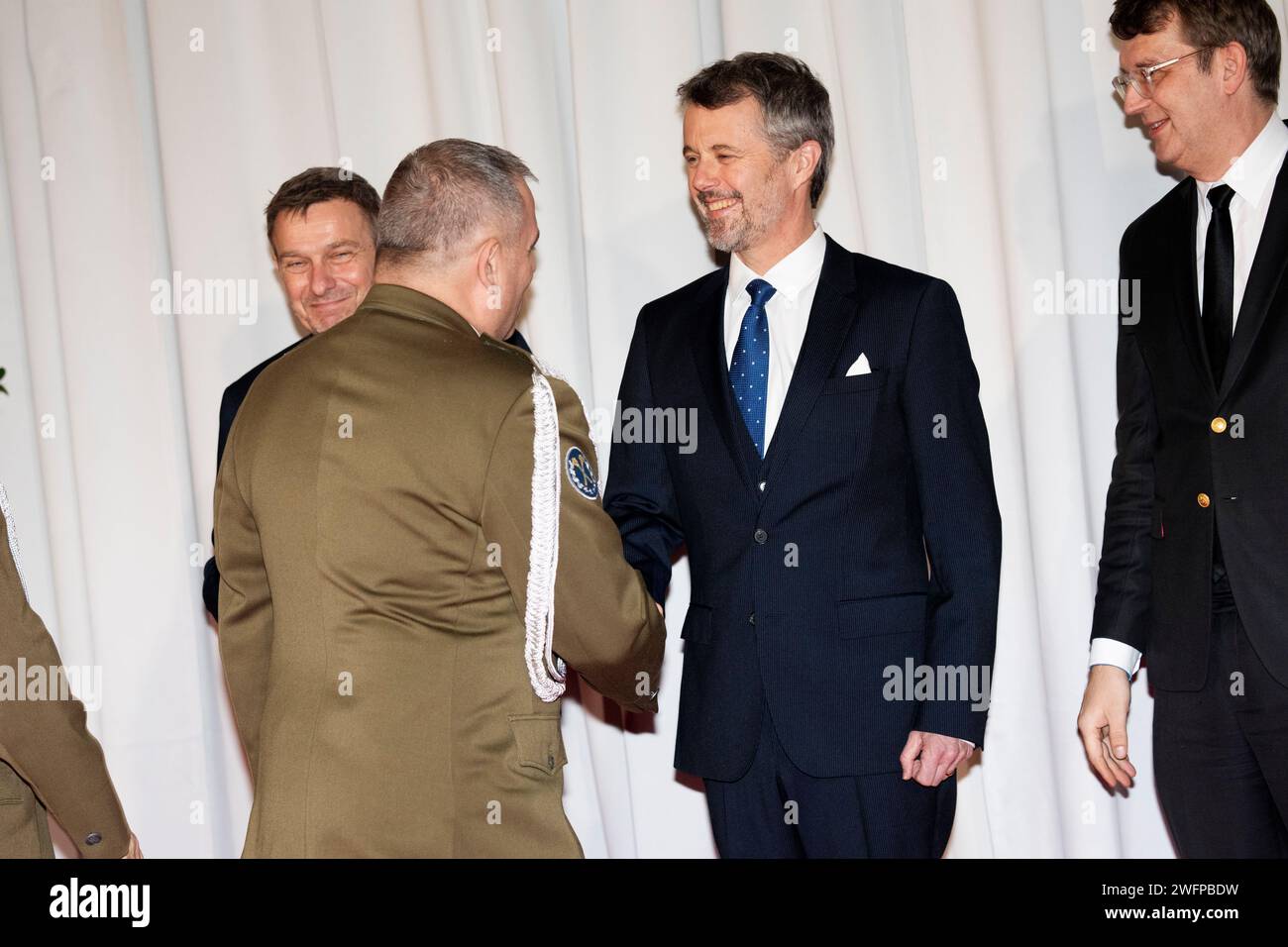 The Danish Ambassador to Poland, Ole Toft, King Frederik X and Minister ...