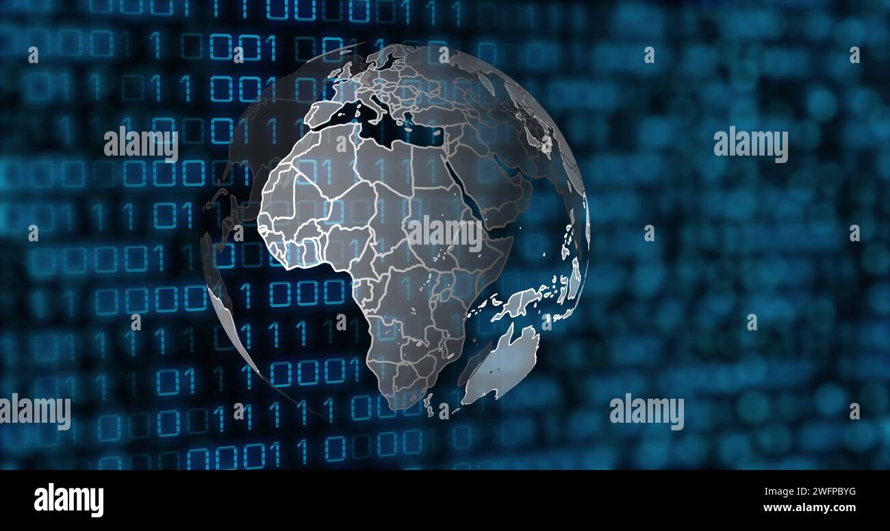Animation globe binary code world hi-res stock photography and images ...