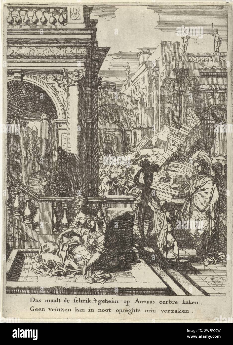 Anna betrays her love for Serestus, Gerard de Lairesse, 1668 print Anna ...