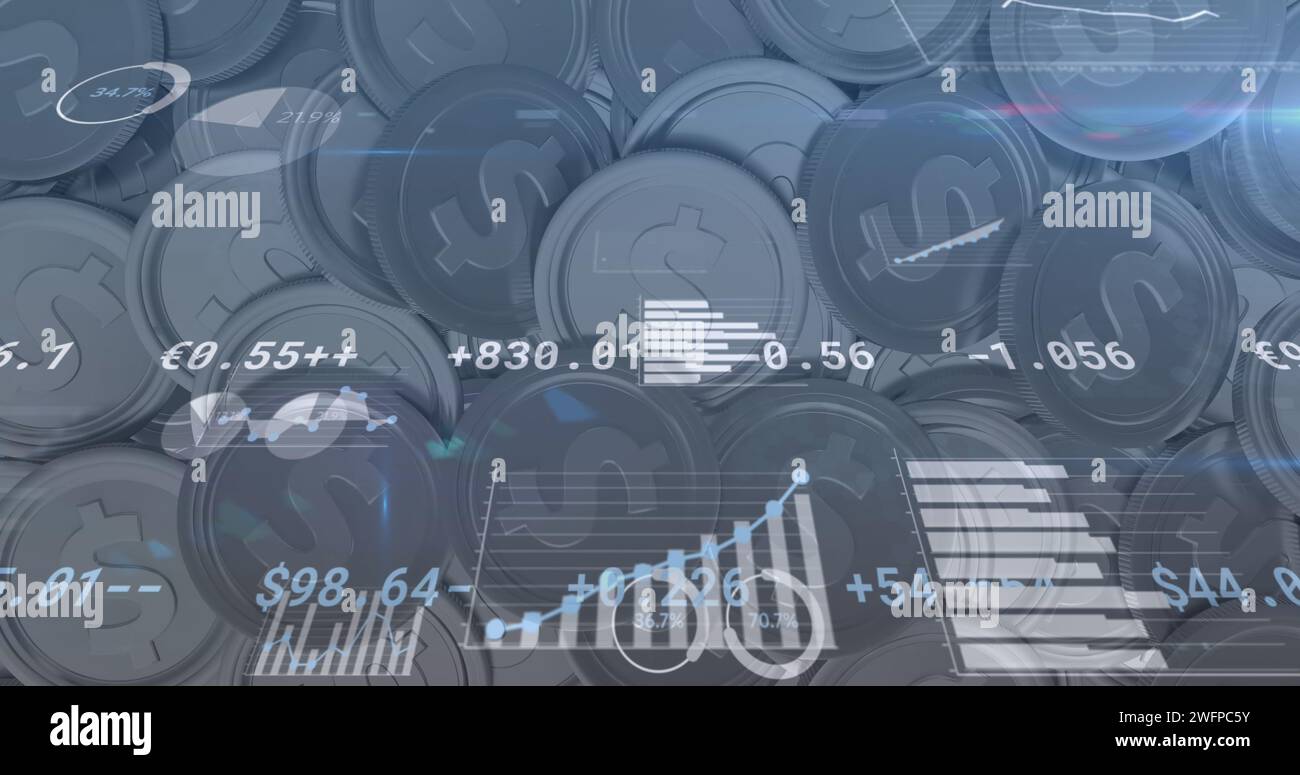 Animation silver american dollar coins hi-res stock photography and images - Alamy