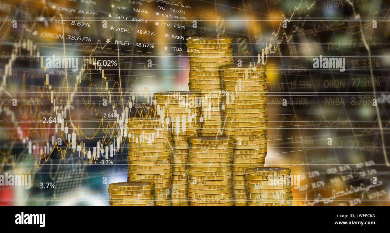 Financial concept animation gold coins hi-res stock photography and ...