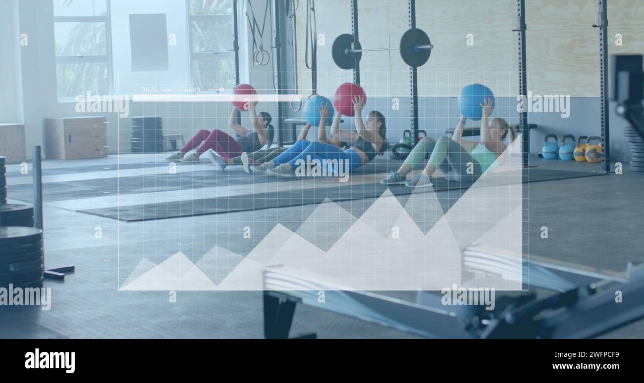 Image of data processing on graphs over montage of diverse women cross ...