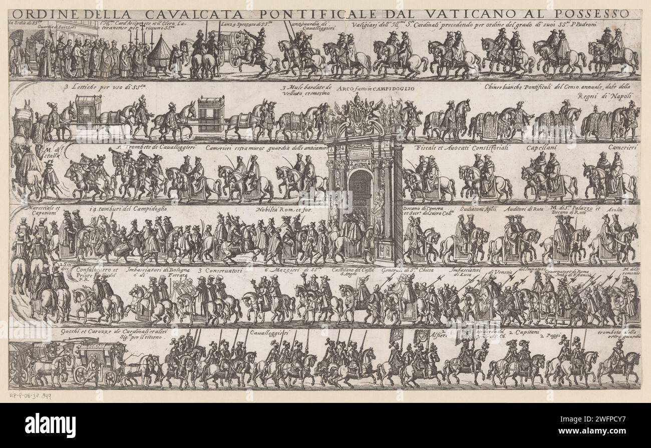 Papal Procession with Gregory XV (left part), Anonymous, 1621 - 1623 ...