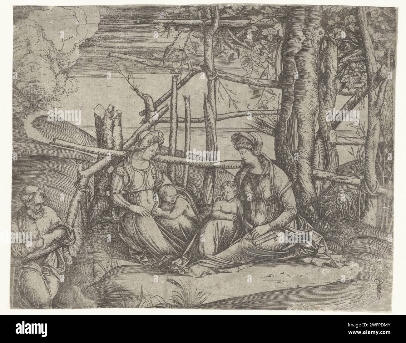 Holy family with Elisabeth and Johannes de Boper, Jacopo De'barbari ...