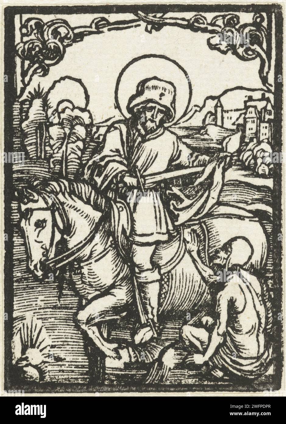 Saint Martinus shares his cloak with a beggar, Albrecht Dürer (Circle ...