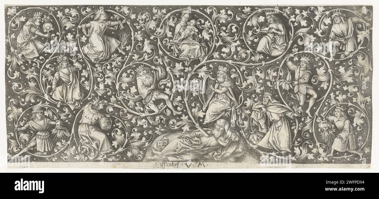 Tree of Jesse, Israhel van Meckenem, 1455 - 1503 print A tree grows ...