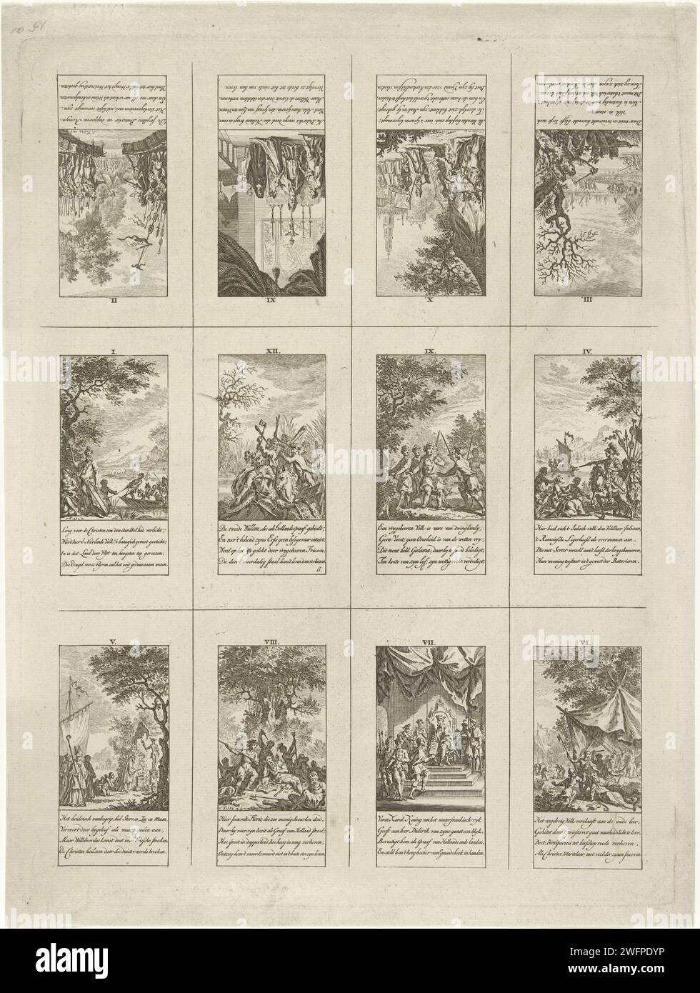 Twelve episodes from national history, Simon Fokke, 1722 - 1784 print ...