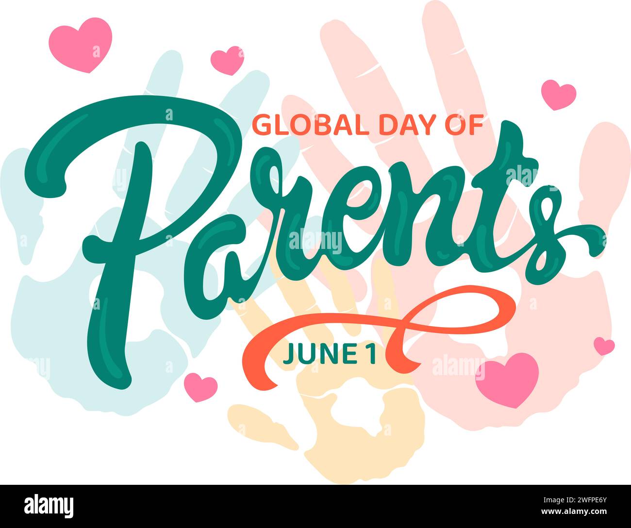 Global Day of Parents Vector Illustration with Importance of Being a ...