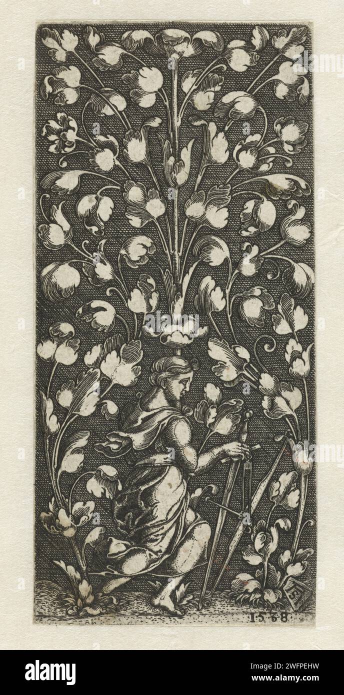 Ornament with personification of justice, monogrammist as (German ...