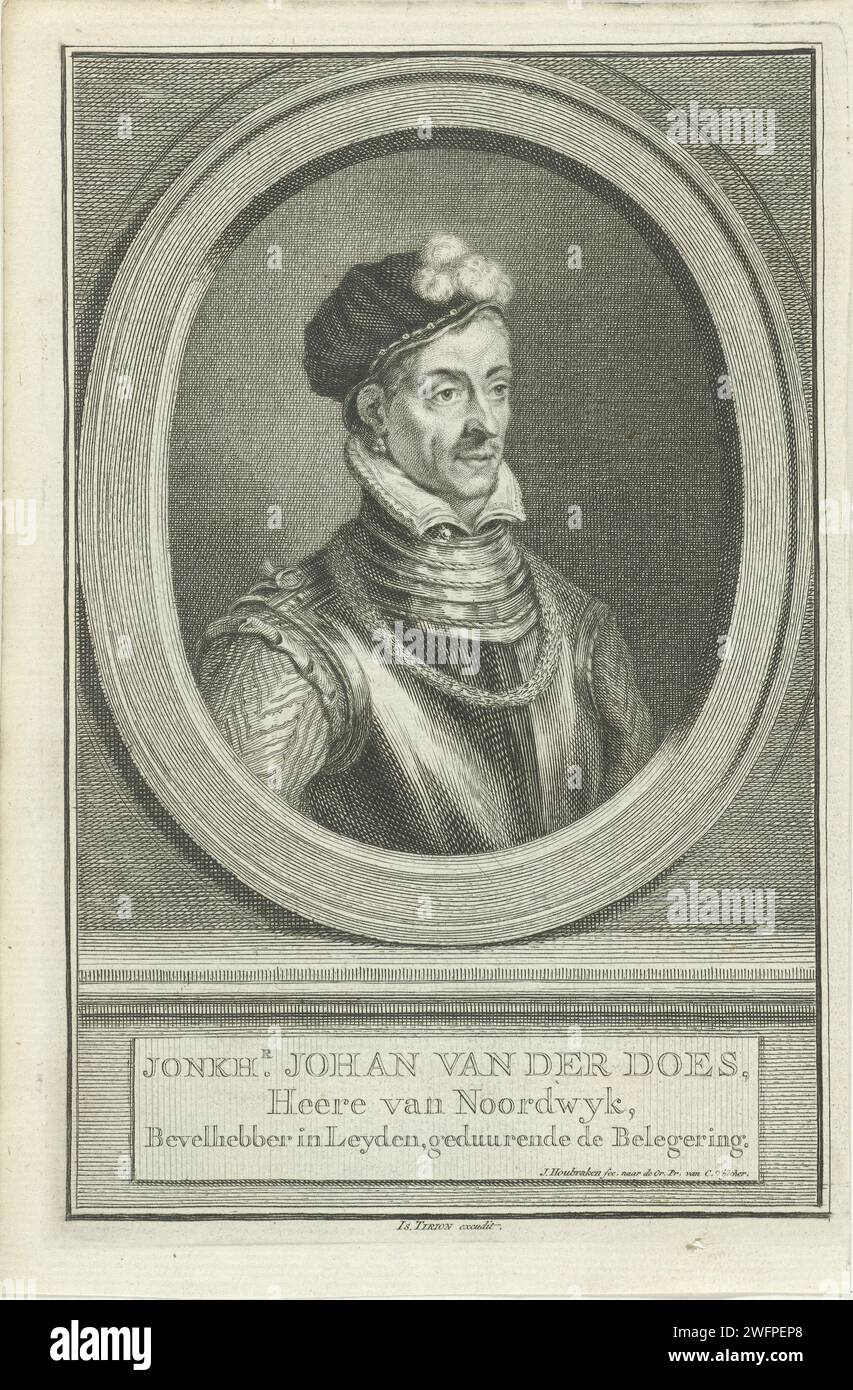 Portrait of Johan van der Does, Jacob Houbraken, After Cornelis ...