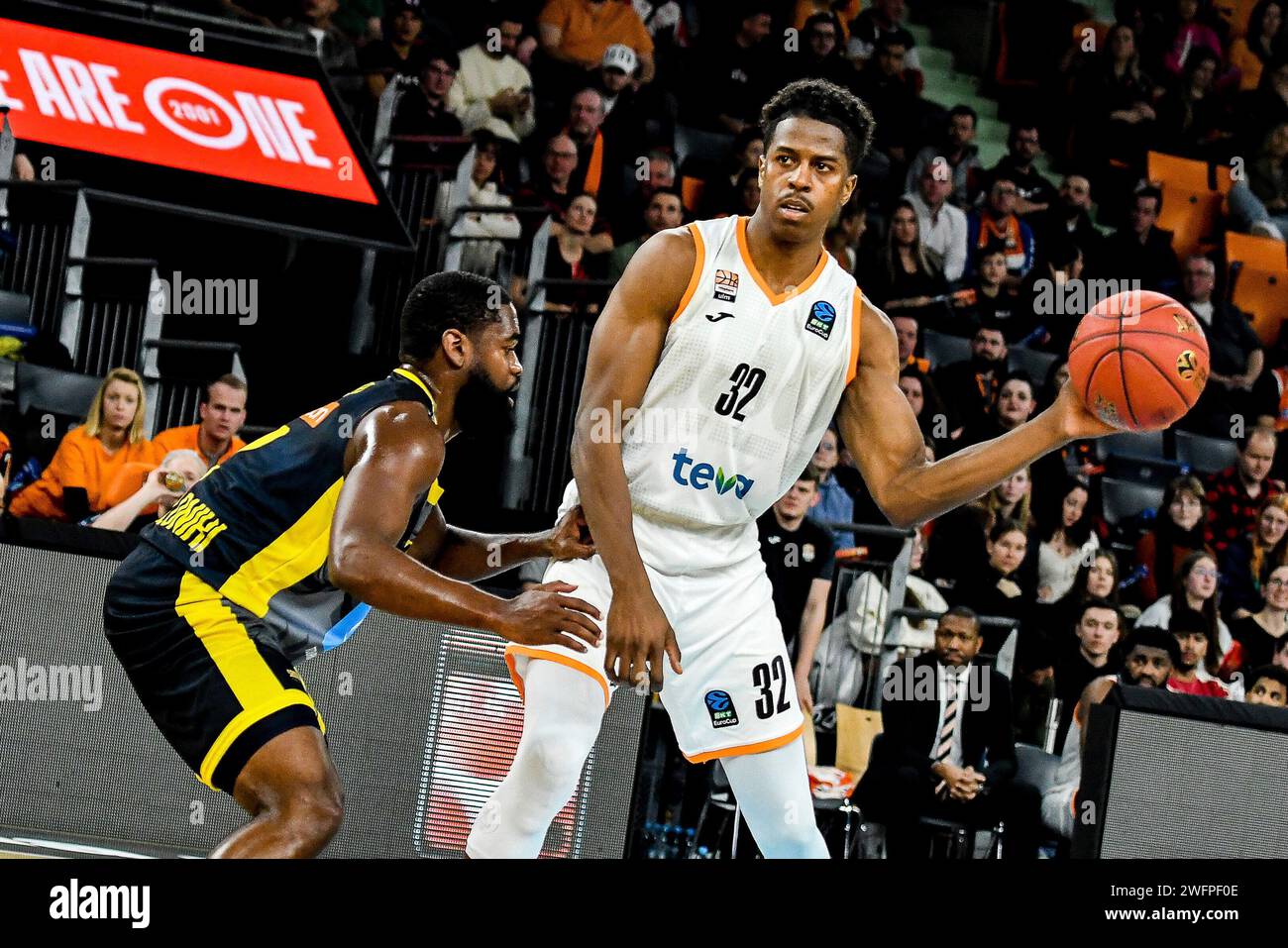 31.01.2024, ratiopharm arena, Neu-Ulm, GER, EuroCup, ratiopharm Ulm vs Aris Midea Thessaloniki ...