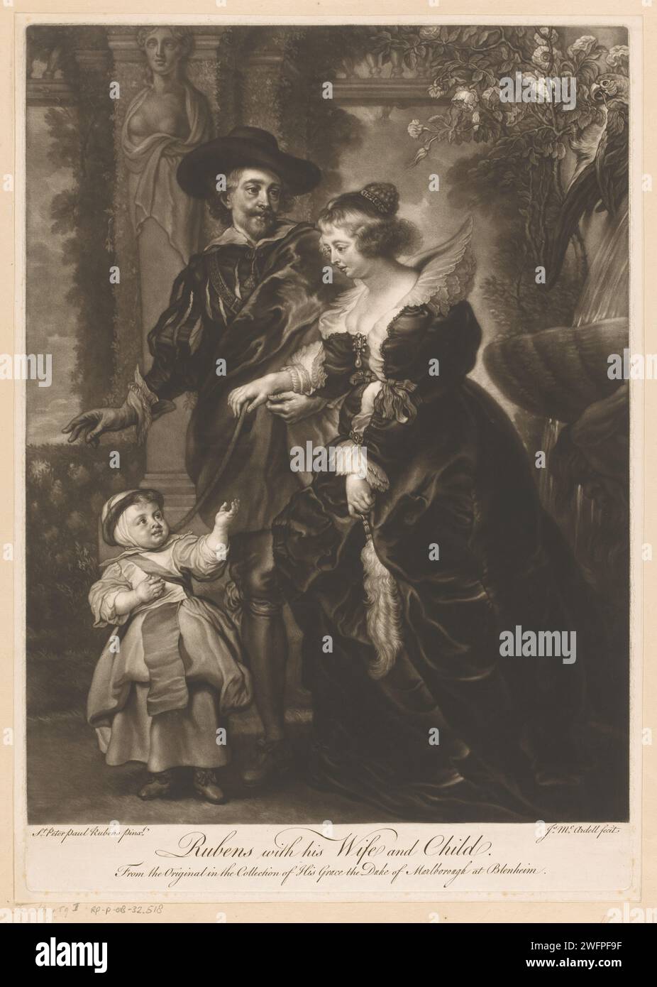 Portrait of Peter Paul Rubens, Hélène Fourment and their son Frans or Pieter Paul, James ...