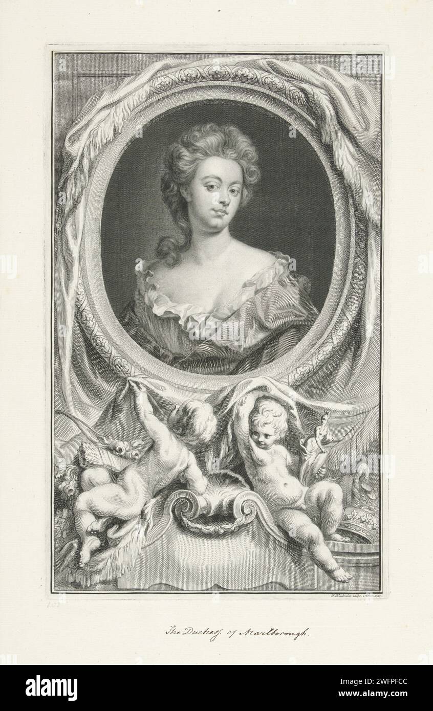 Portrait of Sarah Churchill, Duchess of Marlborough, Jacob Houbraken ...