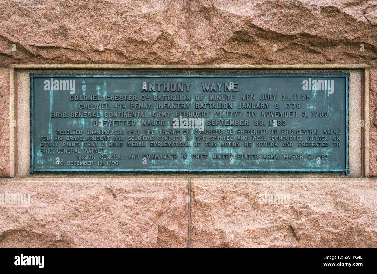 The General Anthony Wayne Monument at Valley Forge National Historical ...