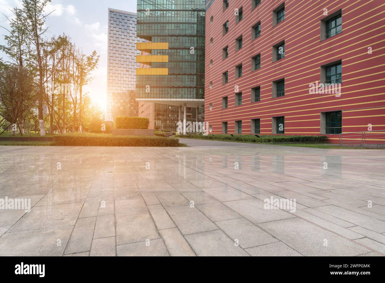 Beautiful sunset illuminates urban hi-res stock photography and images ...