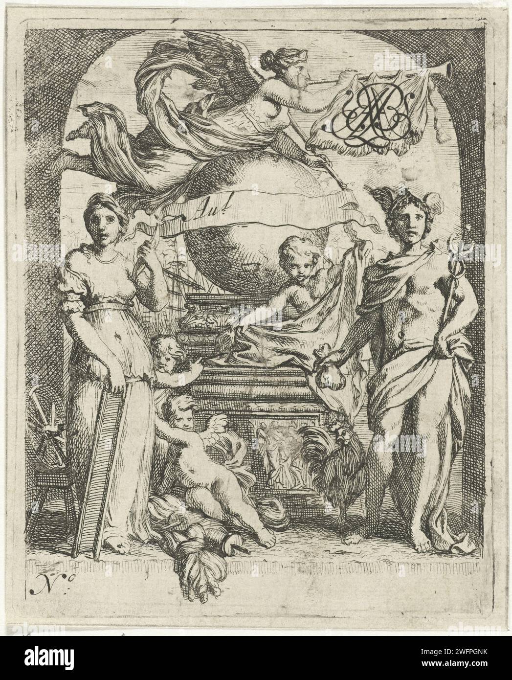 Mercurius in De Wefkunst, Gerard de Lairese, 1675 print Accompanied by ...