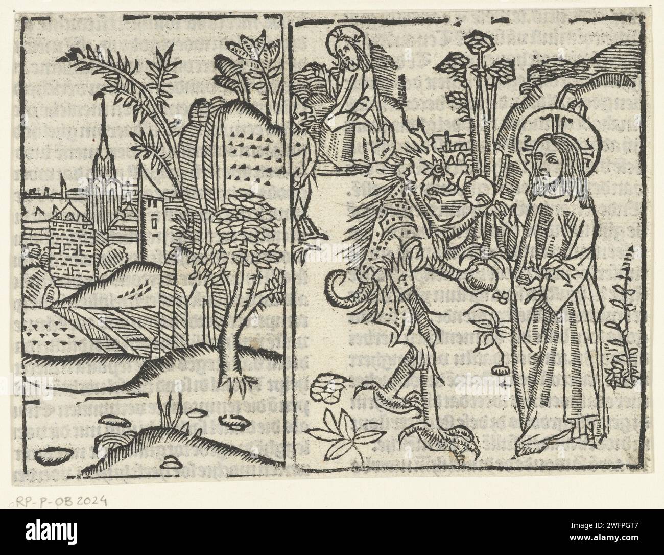 Temptation of Christ, Master of Delft (attributed to), 1503 print ...