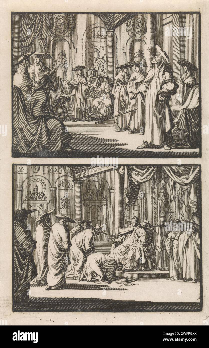 Cardinal Montalto focuses after being chosen Pope and throws his stick ...