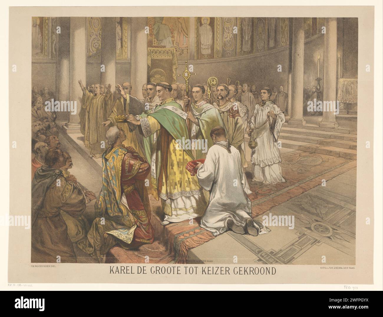 Charlemagne Crowned Emperor, Charles Rochussen, 1878 - 1881 print ...