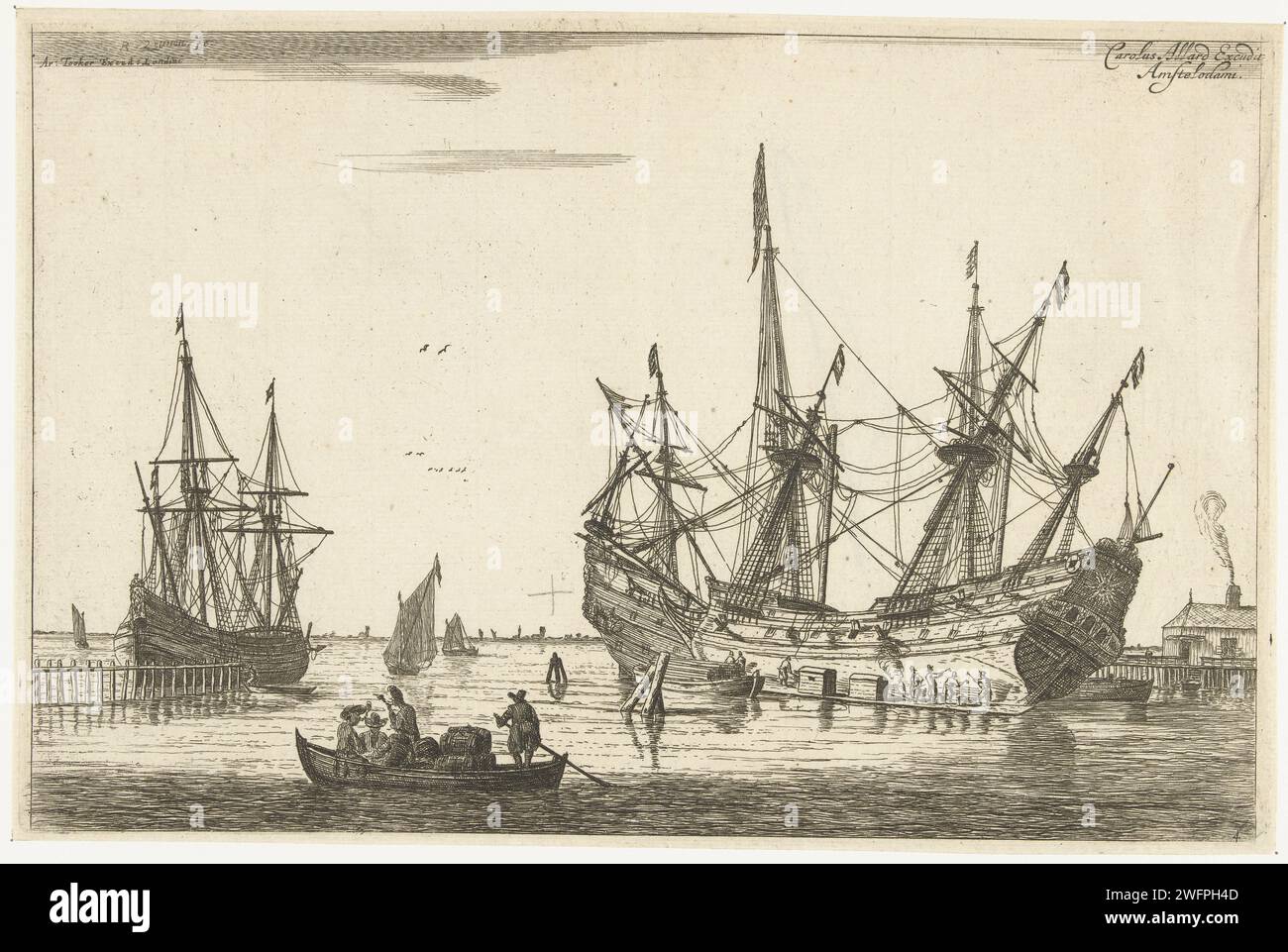 Waterproofing the hull of a ship, Reinier Nooms, 1650 - Before 1705 ...