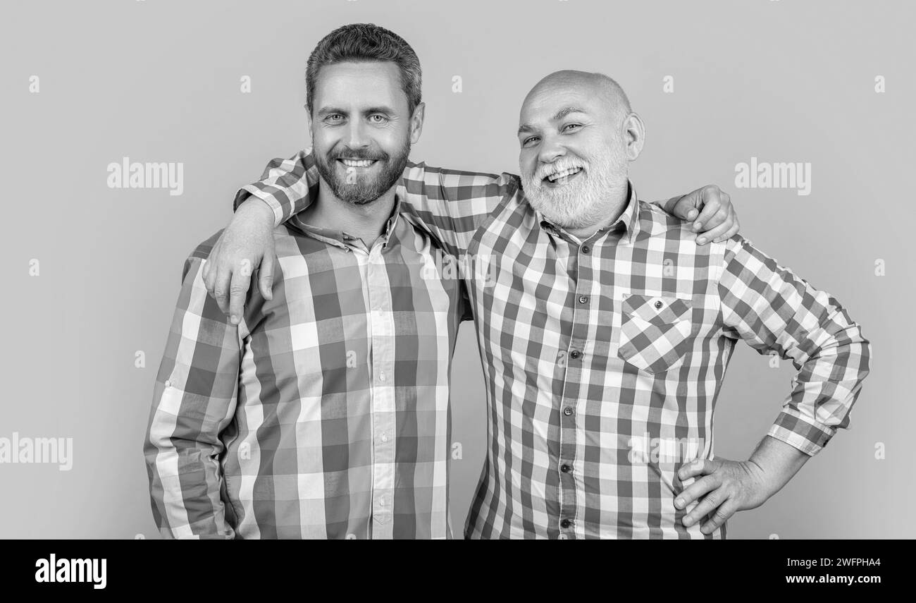 positive father and son friendship in studio. father and son friendship ...